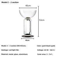 China Indoor Decor Standing Light Bedroom Bedside Lamp clear glass LampShade Noctambule Floor Lamp(WH-MFL-192) for sale