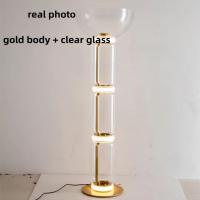 China Indoor Decor Standing Light Bedroom Bedside Lamp clear glass LampShade Noctambule Floor Lamp(WH-MFL-192) for sale