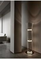 China Indoor Decor Standing Light Bedroom Bedside Lamp clear glass LampShade Noctambule Floor Lamp(WH-MFL-192) for sale