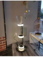 China Indoor Decor Standing Light Bedroom Bedside Lamp clear glass LampShade Noctambule Floor Lamp(WH-MFL-192) for sale