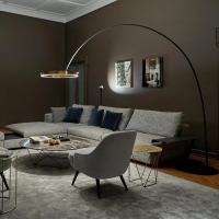 China Living Room Sofa Light Bedroom Home Decor Circle Lamp Modern LED Mito Largo Floor Lamp(WH-MFL-193) for sale