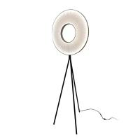 China Bedroom Bedside Standing Light Home Decor Art Round Halo Fabric Pleats Led Floor Lamp(WH-MFL-196) for sale