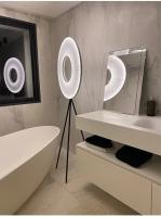 China Bedroom Bedside Standing Light Home Decor Art Round Halo Fabric Pleats Led Floor Lamp(WH-MFL-196) for sale