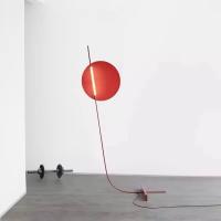 China aesthetics lamp decorations Living room red lamp Geometric Playful Circular Jorgelina Floor Lamp(WH-MFL-205) for sale