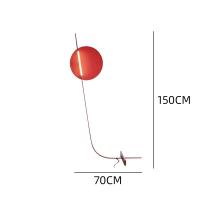 China aesthetics lamp decorations Living room red lamp Geometric Playful Circular Jorgelina Floor Lamp(WH-MFL-205) for sale