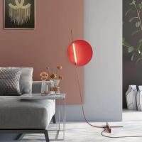 China aesthetics lamp decorations Living room red lamp Geometric Playful Circular Jorgelina Floor Lamp(WH-MFL-205) for sale