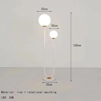 China Stand Home Decor Light Fixture Living Room Coffee Tables Nordic Glass Ball Led Floor Lamp(WH-MFL-210) for sale