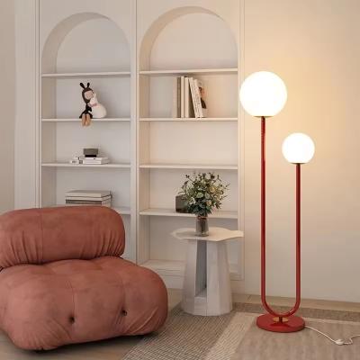 China Stand Home Decor Light Fixture Living Room Coffee Tables Nordic Glass Ball Led Floor Lamp(WH-MFL-210) for sale