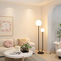 China Stand Home Decor Light Fixture Living Room Coffee Tables Nordic Glass Ball Led Floor Lamp(WH-MFL-210) for sale