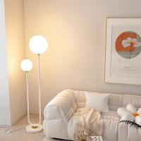 China Stand Home Decor Light Fixture Living Room Coffee Tables Nordic Glass Ball Led Floor Lamp(WH-MFL-210) for sale