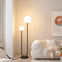 China Stand Home Decor Light Fixture Living Room Coffee Tables Nordic Glass Ball Led Floor Lamp(WH-MFL-210) for sale
