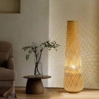 China Bedroom Bedside Lamp Tea Room Japanese  E27 Weave Bamboo Floor Lamp(WH-MFL-216) for sale
