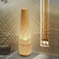 China Bedroom Bedside Lamp Tea Room Japanese  E27 Weave Bamboo Floor Lamp(WH-MFL-216) for sale