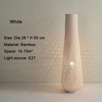 China Bedroom Bedside Lamp Tea Room Japanese  E27 Weave Bamboo Floor Lamp(WH-MFL-216) for sale