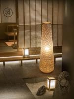 China Bedroom Bedside Lamp Tea Room Japanese  E27 Weave Bamboo Floor Lamp(WH-MFL-216) for sale