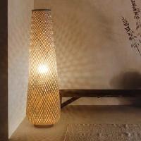 China Bedroom Bedside Lamp Tea Room Japanese  E27 Weave Bamboo Floor Lamp(WH-MFL-216) for sale