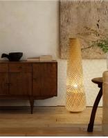 China Bedroom Bedside Lamp Tea Room Japanese  E27 Weave Bamboo Floor Lamp(WH-MFL-216) for sale