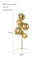 China Bedroom Bedside Lamp Living Room Sofa Corner Standing Light Minimalist Tom Dixon Melt Floor Lamp(WH-MFL-219) for sale