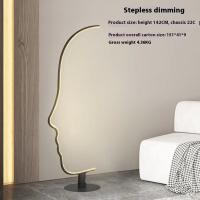 China Indoor Lighting Lustre Fixture Bedroom Bedside Standing Light Nordic Human Face Led Floor Lamp(WH-MFL-222) for sale