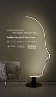 China Indoor Lighting Lustre Fixture Bedroom Bedside Standing Light Nordic Human Face Led Floor Lamp(WH-MFL-222) for sale