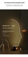 China Indoor Lighting Lustre Fixture Bedroom Bedside Standing Light Nordic Human Face Led Floor Lamp(WH-MFL-222) for sale