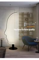China Indoor Lighting Lustre Fixture Bedroom Bedside Standing Light Nordic Human Face Led Floor Lamp(WH-MFL-222) for sale