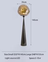 China Bedroom Lighting Living Room Home Decor Melt Lava Stone Glass Floor Lamp(WH-MFL-224) for sale
