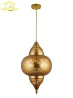 China Saudi Arabia Design Luxury Gold Lustre Pendant Lights LED E27 Hollow Carving Southeast Asia Hanging Lamp (WH-DC-69) for sale