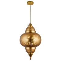 China Saudi Arabia Design Luxury Gold Lustre Pendant Lights LED E27 Hollow Carving Southeast Asia Hanging Lamp (WH-DC-69) for sale