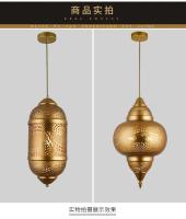 China Saudi Arabia Design Luxury Gold Lustre Pendant Lights LED E27 Hollow Carving Southeast Asia Hanging Lamp (WH-DC-69) for sale