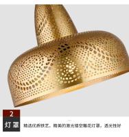 China Saudi Arabia Design Luxury Gold Lustre Pendant Lights LED E27 Hollow Carving Southeast Asia Hanging Lamp (WH-DC-69) for sale