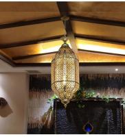 China Southeast Asia Gold Lustre Iron Art Hanging Lamp Moroccan Retro Vintage Industrial Hanging Lamp(WH-DC-70) for sale