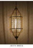 China Southeast Asia Gold Lustre Iron Art Hanging Lamp Moroccan Retro Vintage Industrial Hanging Lamp(WH-DC-70) for sale