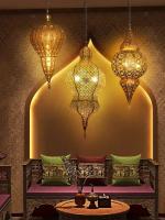 China Southeast Asia Gold Lustre Iron Art Hanging Lamp Moroccan Retro Vintage Industrial Hanging Lamp(WH-DC-70) for sale