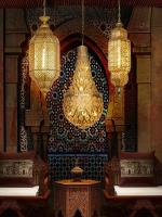 China Southeast Asia Gold Lustre Iron Art Hanging Lamp Moroccan Retro Vintage Industrial Hanging Lamp(WH-DC-70) for sale