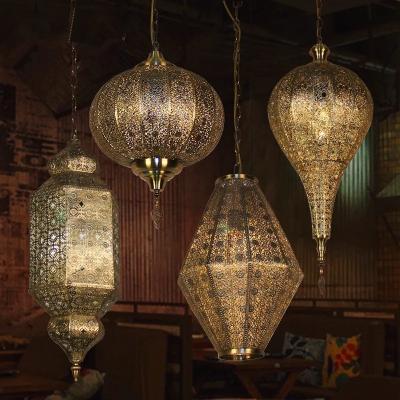 China Southeast Asia Retro Exotic Bedroom Restaurant Cafe Hotel Bar Hollow Carved Chandelier Lamps (WH-DC-71) for sale