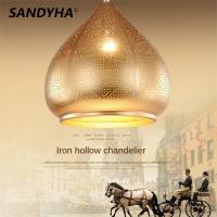 China Minimalist Iron Gold Black Restaurant Dining Living Room Bar Indoor Light Modern Arabian Style Led Pendant Lamp (WH-DC-74) for sale