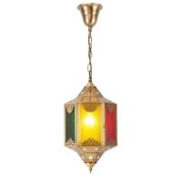 China Brass stained glass chandelier LED copper chandelier Moroccan style lighting (WH-DC-75) for sale