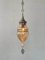 China Light brown handmade glass Pendant lamp Moroccan bedroom bedside chandelier (WH-DC-76) for sale