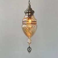 China Light brown handmade glass Pendant lamp Moroccan bedroom bedside chandelier (WH-DC-76) for sale
