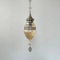 China Light brown handmade glass Pendant lamp Moroccan bedroom bedside chandelier (WH-DC-76) for sale