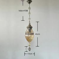 China Light brown handmade glass Pendant lamp Moroccan bedroom bedside chandelier (WH-DC-76) for sale