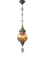 China Light brown handmade glass Pendant lamp Moroccan bedroom bedside chandelier (WH-DC-76) for sale
