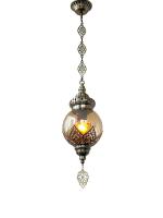 China Light brown handmade glass Pendant lamp Moroccan bedroom bedside chandelier (WH-DC-76) for sale