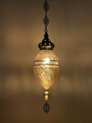 China Light brown handmade glass Pendant lamp Moroccan bedroom bedside chandelier (WH-DC-76) for sale