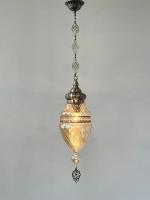 China Light brown handmade glass Pendant lamp Moroccan bedroom bedside chandelier (WH-DC-76) for sale