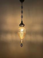 China Light brown handmade glass Pendant lamp Moroccan bedroom bedside chandelier (WH-DC-76) for sale