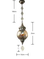 China Light brown handmade glass Pendant lamp Moroccan bedroom bedside chandelier (WH-DC-76) for sale