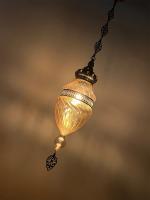 China Light brown handmade glass Pendant lamp Moroccan bedroom bedside chandelier (WH-DC-76) for sale