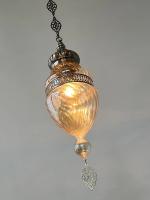 China Light brown handmade glass Pendant lamp Moroccan bedroom bedside chandelier (WH-DC-76) for sale